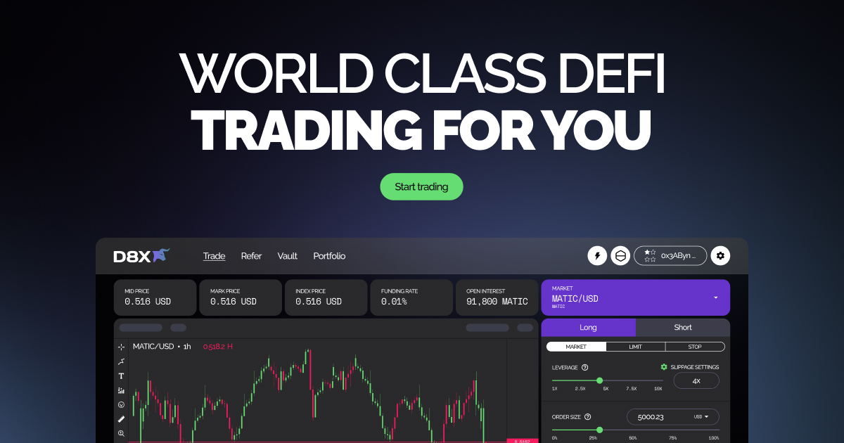 World class DeFi trading for you / D8X.trade